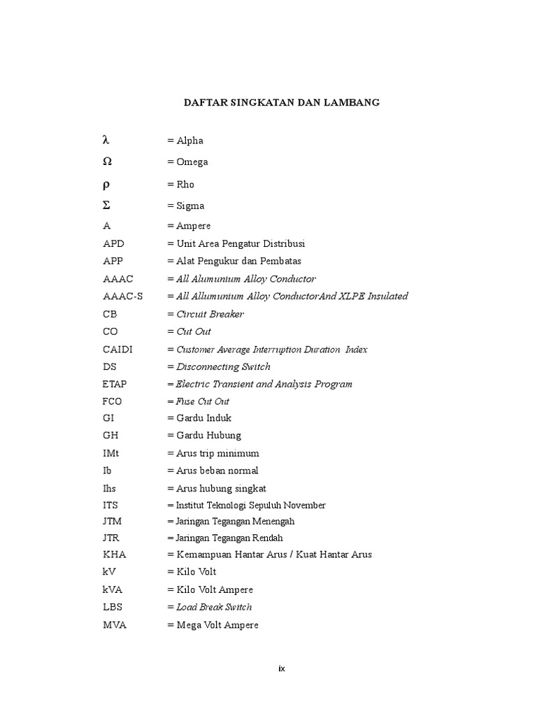 Daftar Singkatan Dan Lambang | PDF | Science & Mathematics | Technology ...