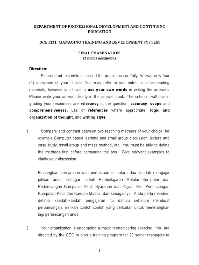 DCE 5231-PJJ Final Contoh | PDF | Educational Psychology | Science