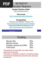 Lecture - 5 Neutron Life Cycle | PDF | Nuclear Reactor | Nuclear Fission