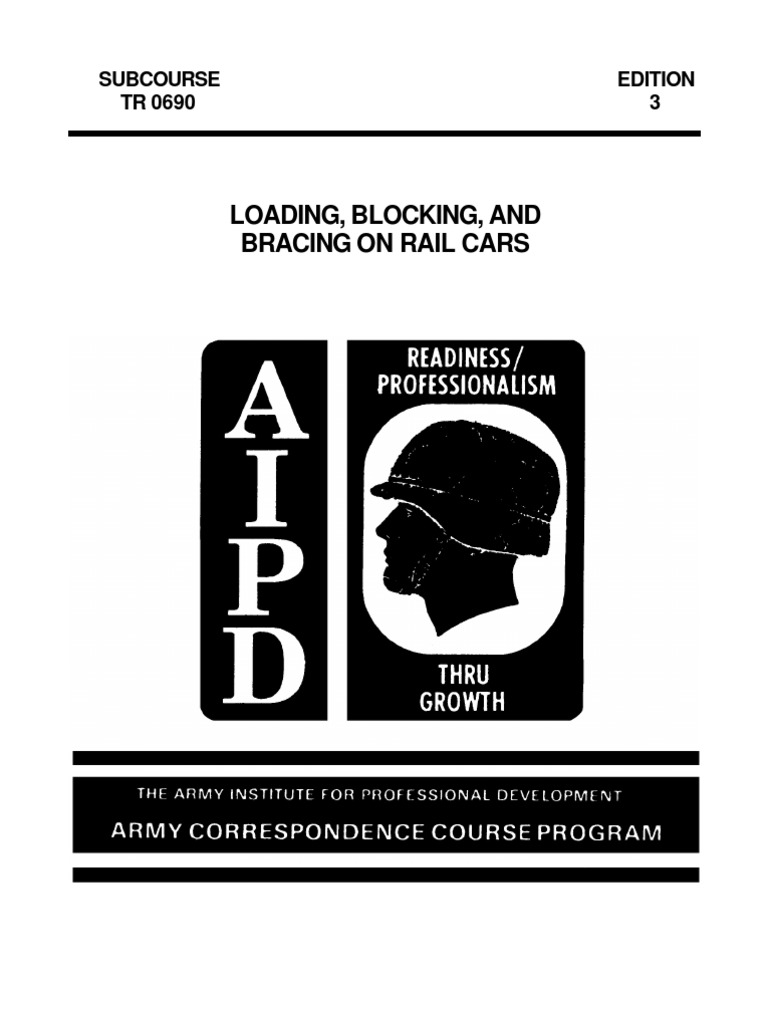 US Army Railroad Course - Loading, Blocking, and Bracing On Rail Cars ...