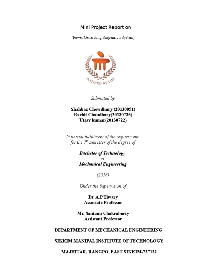 Power Generating Suspension System | PDF | Suspension (Vehicle) | Vehicles