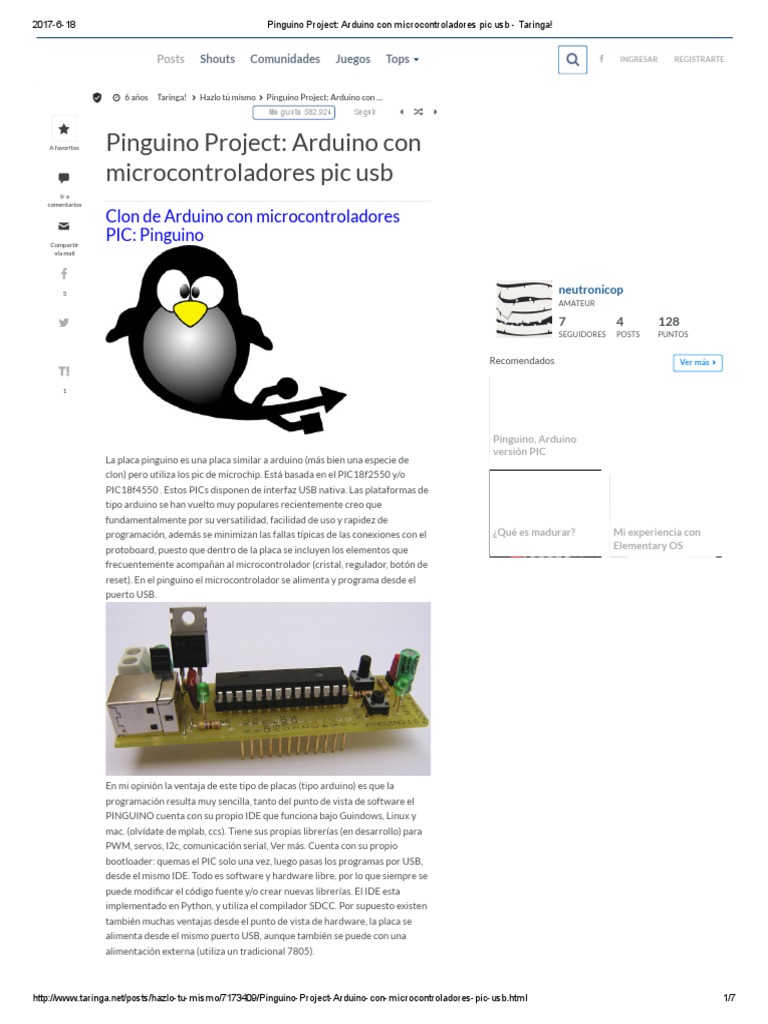 Pinguino Project - Arduino Con Microcontroladores Pic Usb - Taringa ... Pinguino Project - Arduino Con Microcontroladores Pic Usb - Taringa ...