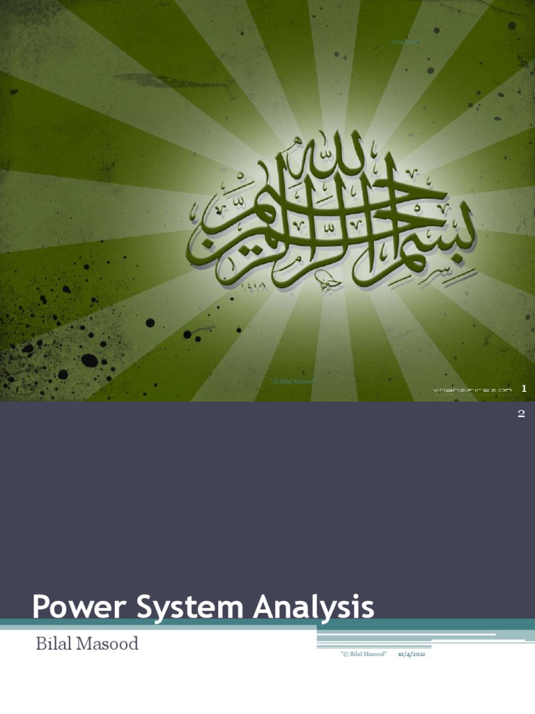 Power System Analysis Slides | PDF | Electric Power System | Electric ...