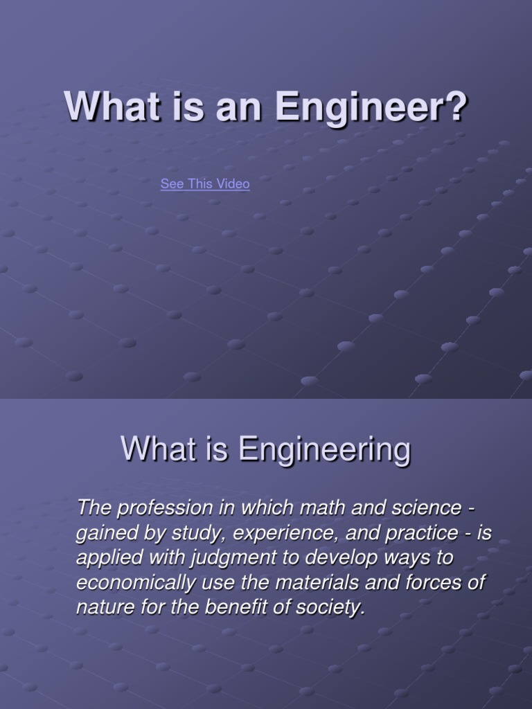 What Is An Engineer?: See This Video | PDF | Engineer | Engineering