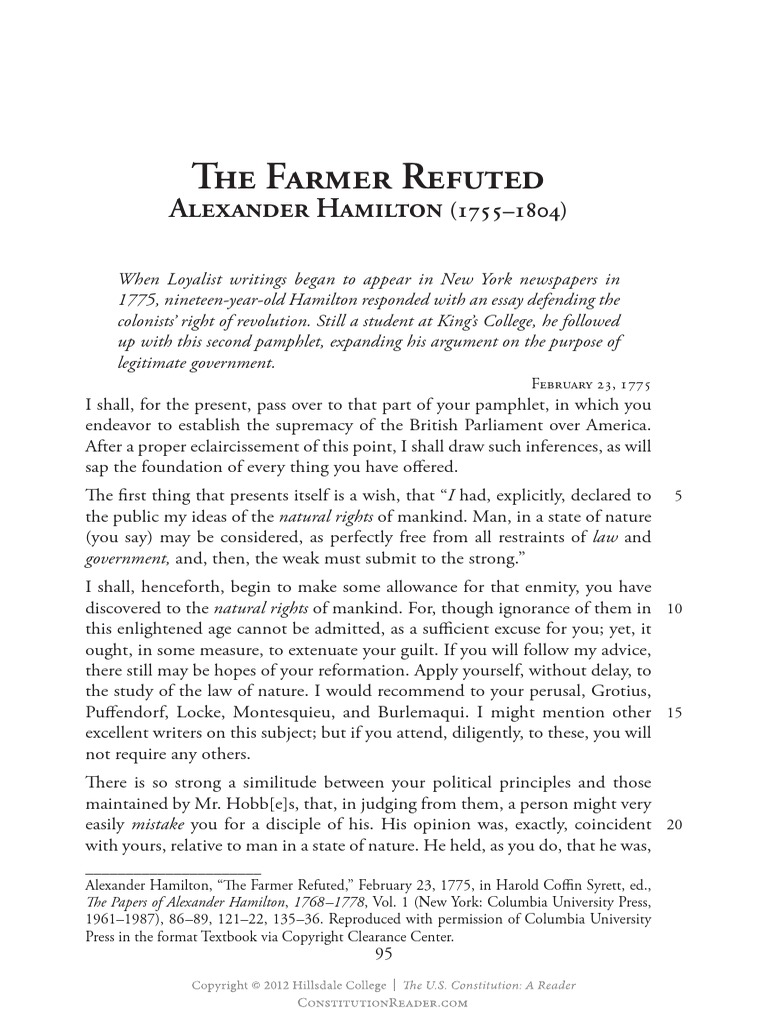 The Farmer Refuted | PDF | Natural And Legal Rights | Natural Law