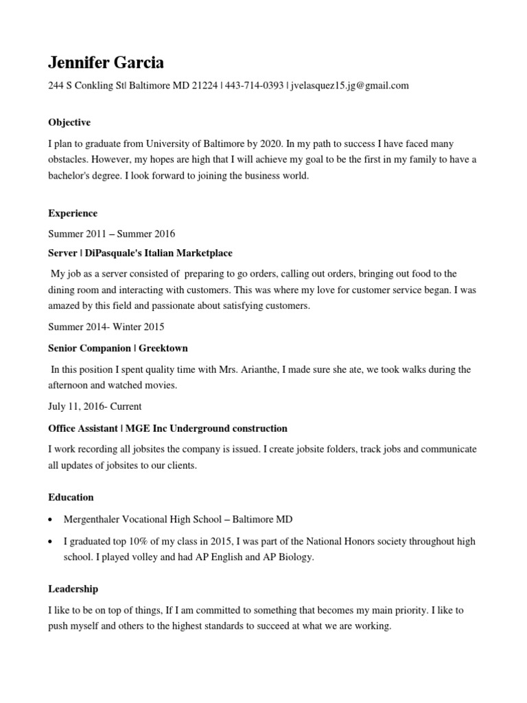 Resume 2017 | PDF