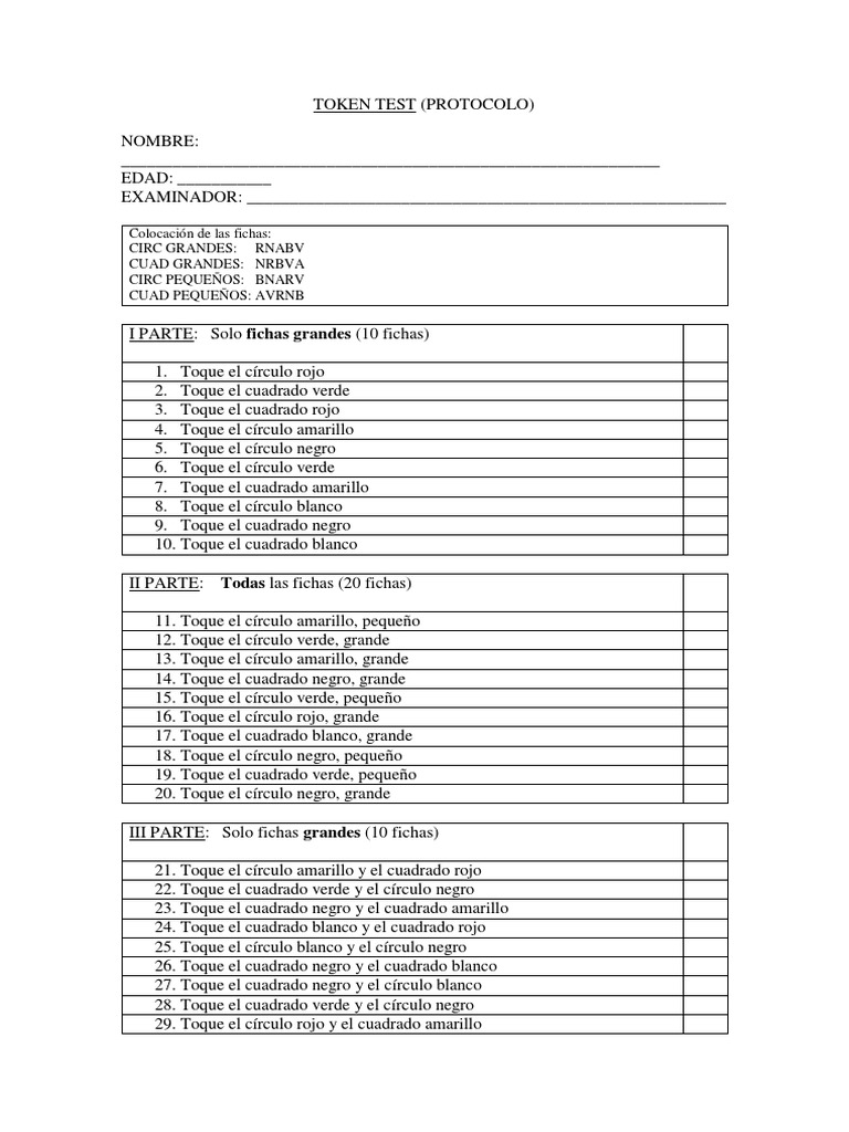 Token Test Version Completa | PDF | Verde | Agitación