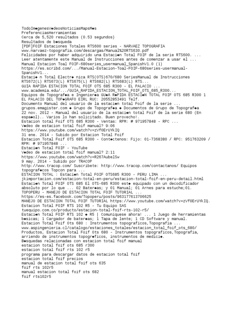 Manual Estación Total FOIF RTS600 | PDF | Software | Informática