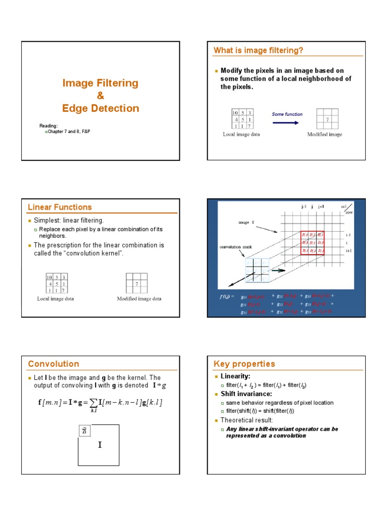 Image Filtering Edge Detection | PDF | Multidimensional Signal Processing | Imaging