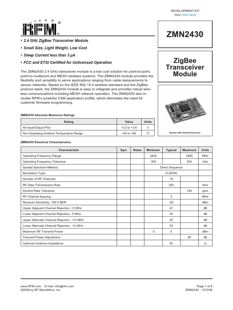 ZMN 2430 | PDF | Analog To Digital Converter | Telecommunications