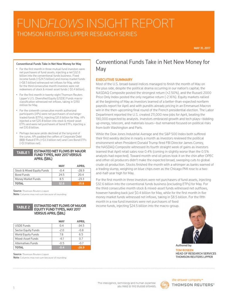 Fundflows Insight Report: Thomson Reuters Lipper Research Series | PDF ...