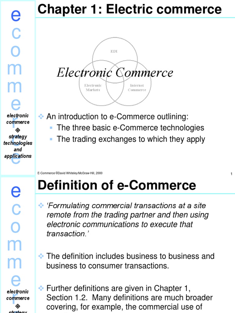 E Commerce | PDF | Electronic Data Interchange | E Commerce