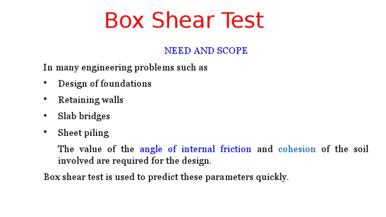 Box Shear Test | PDF