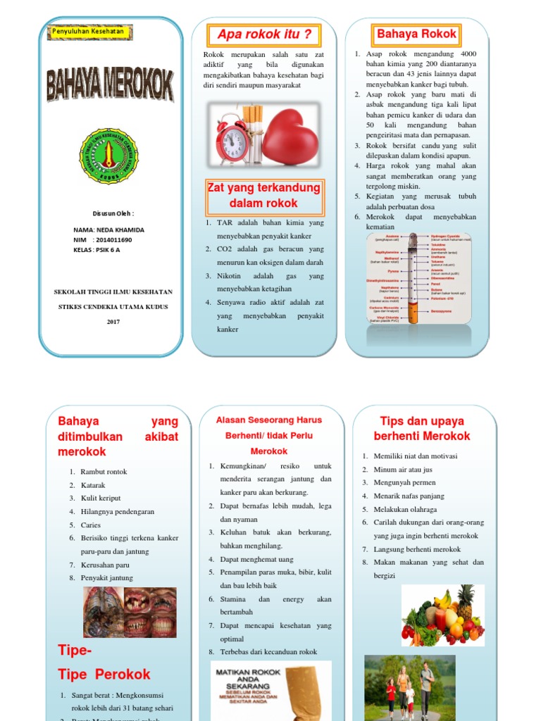 Leaflet Bahaya Merokok | PDF