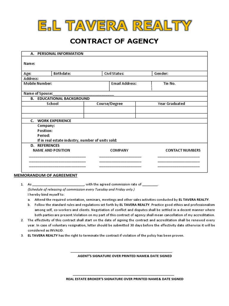 Agents Accreditation Form | PDF | Private Law | Justice