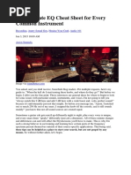 Equalizer and Compressor Cheat Sheet | PDF | Drum Kit | Rhythm And Meter