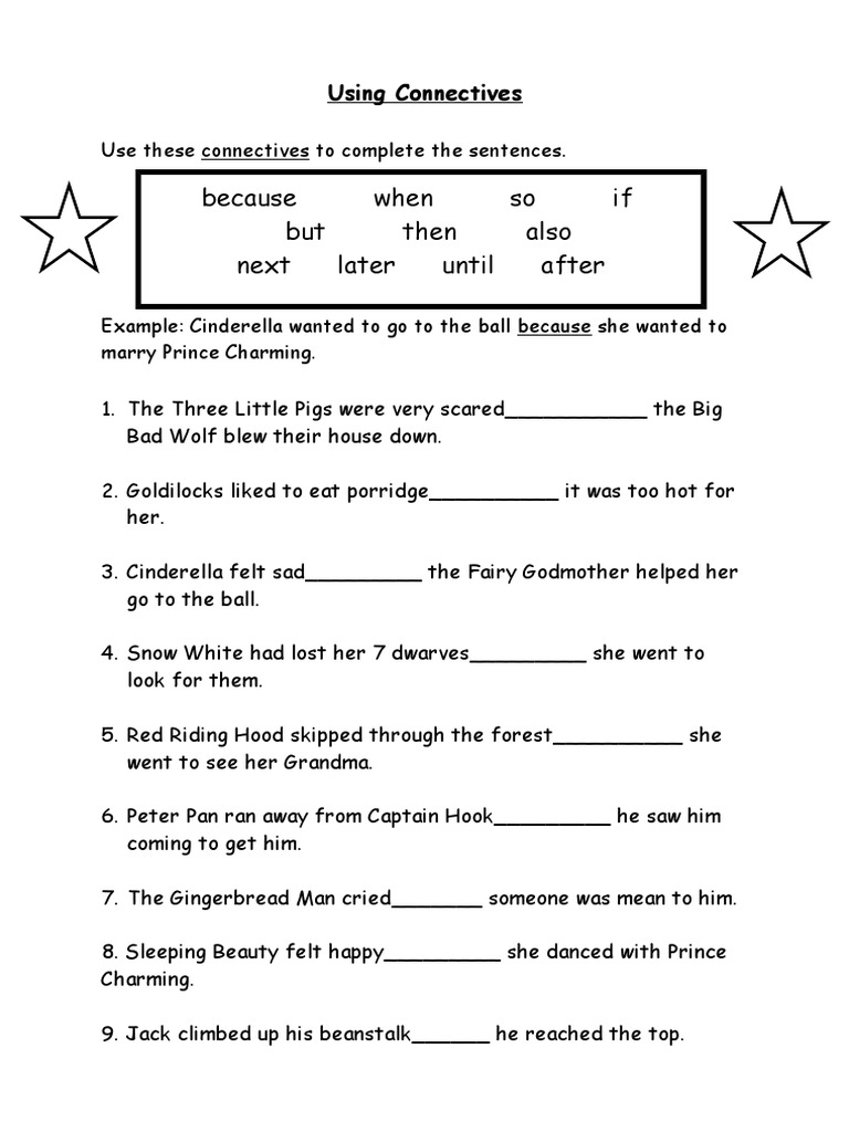 Fairy Tale Connectives | PDF | Little Red Riding Hood | Goldilocks And ...