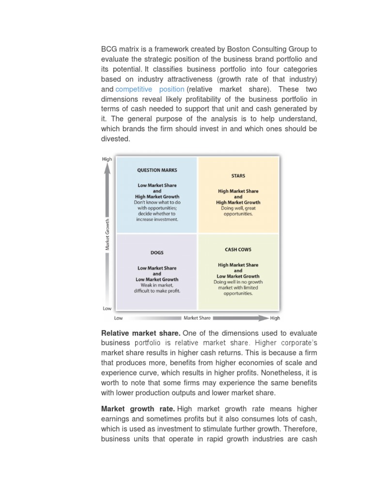 Competitive Position: Relative Market Share. One of The Dimensions Used ...
