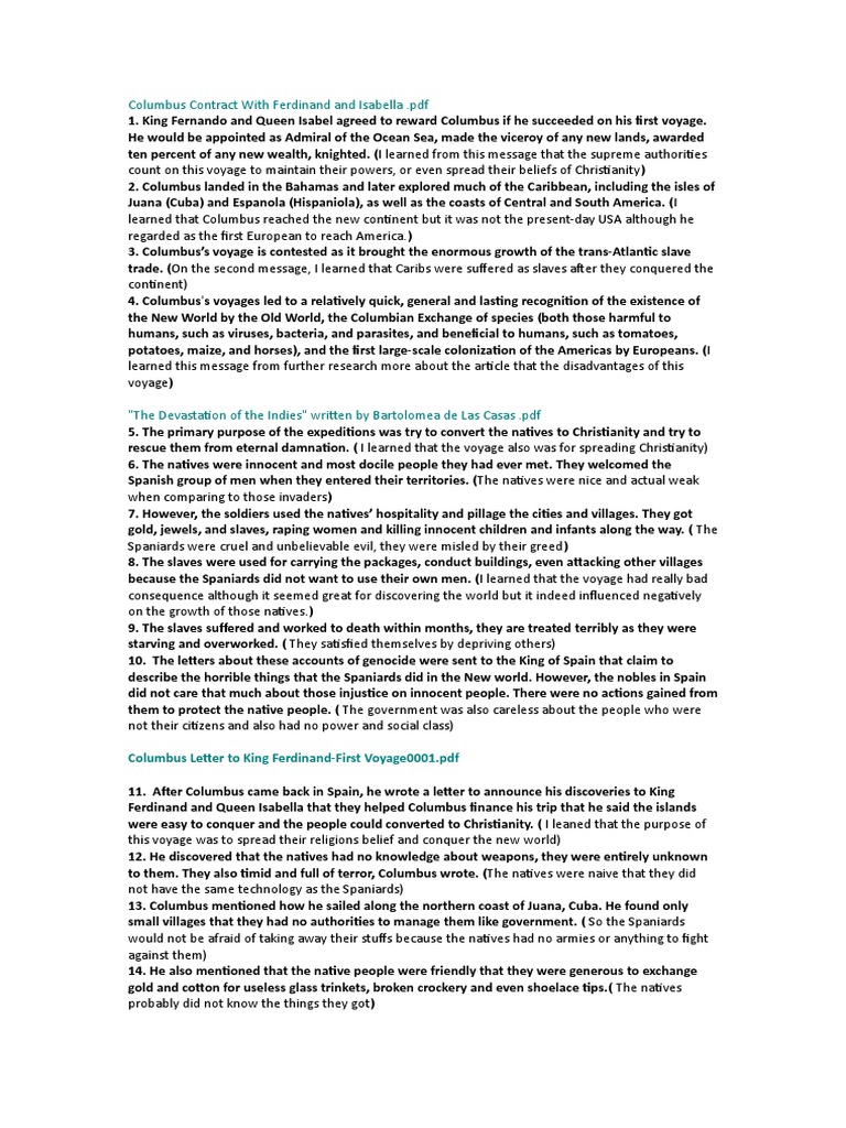 Columbus Documents | PDF | Christopher Columbus | Religion And Belief