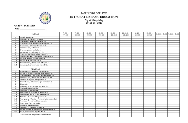 Integrated Basic Education: San Isidro College | PDF