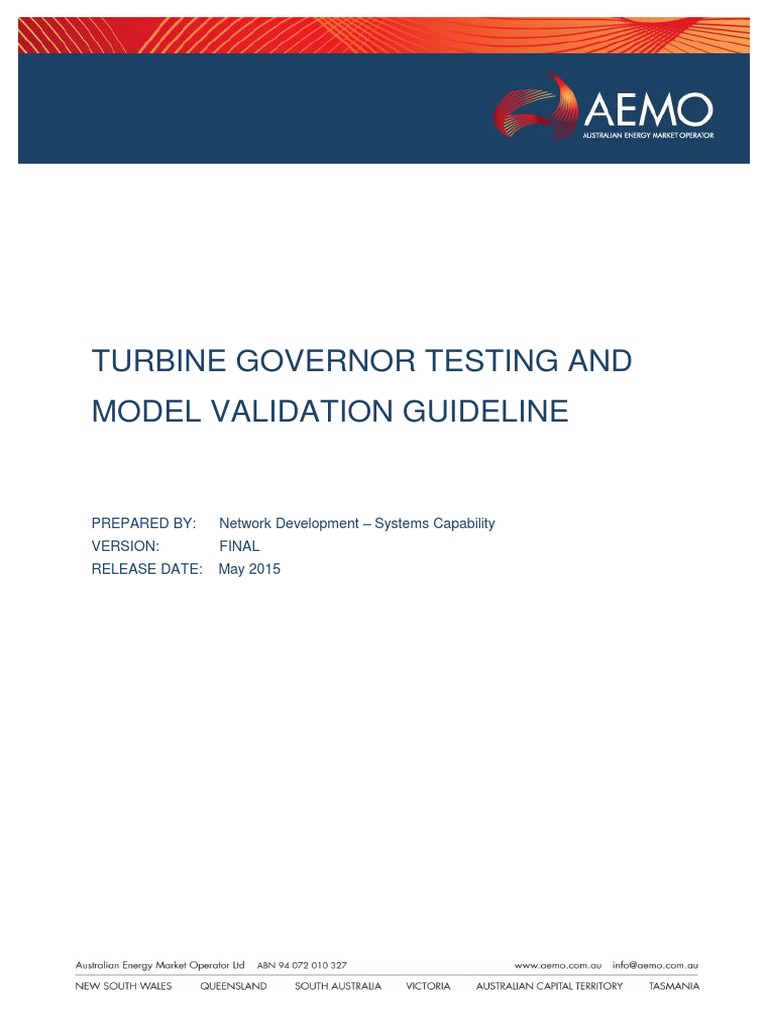 Turbine Governor Testing and Model Validation Guideline | PDF ...