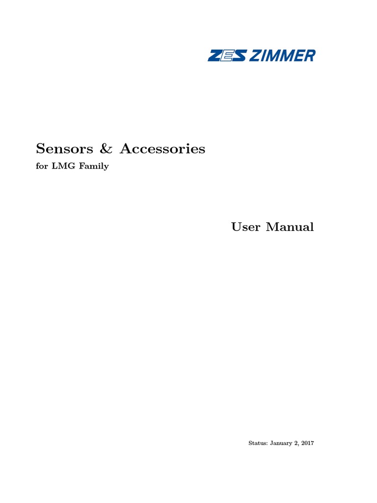 Sensors & Accessories User Manual | PDF | Fuse (Electrical) | Mains ...