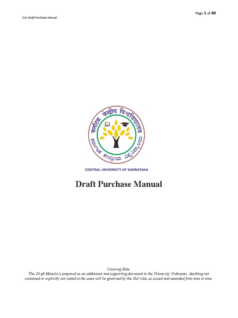 Purchase Manual | PDF | Procurement | Invoice