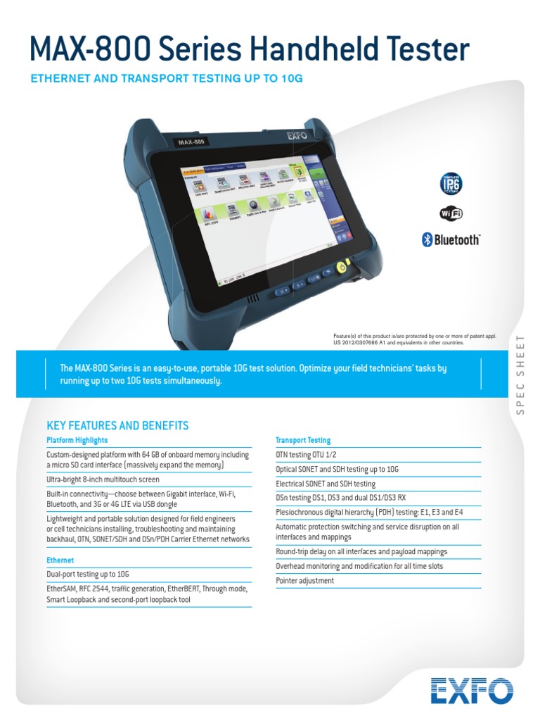 EXFO Spec-Sheet MAX-800-Series v1 en | PDF | Quality Of Service ...