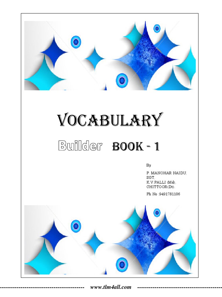 Vocabulary Builder Book-1 | PDF | Desk | Classroom