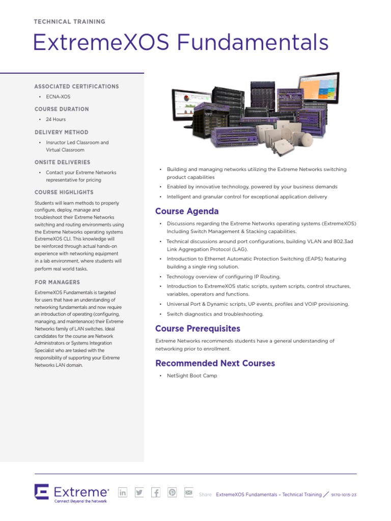 Extreme EXOS Fundamentals | PDF | Network Switch | Computer Network