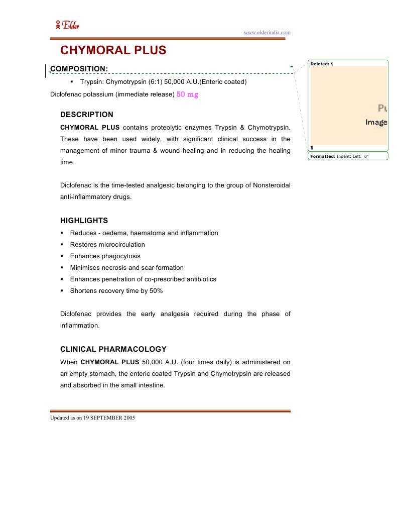 Chymoral Plus | PDF | Inflammation | Nonsteroidal Anti Inflammatory Drug