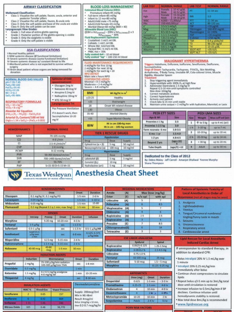 Anesthesia Classification and Management Guide | PDF | Medical ...