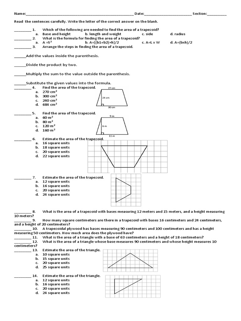 Trapezoid Pdf