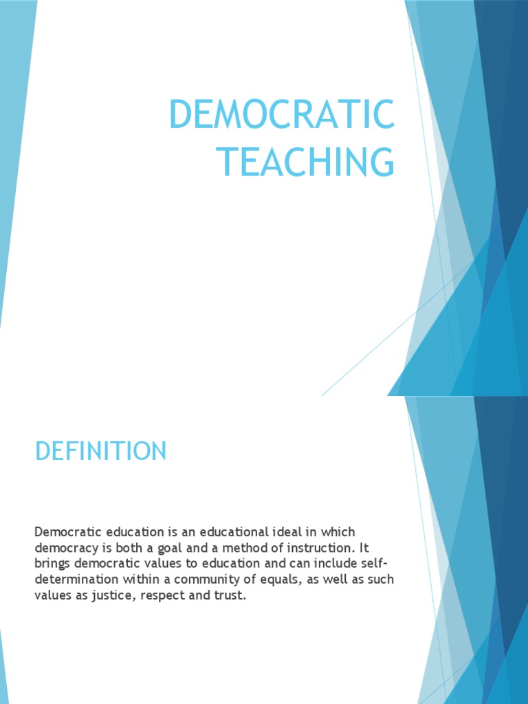 Democratic Teaching Ppt. | Project Based Learning | Teachers | Free 30 ...