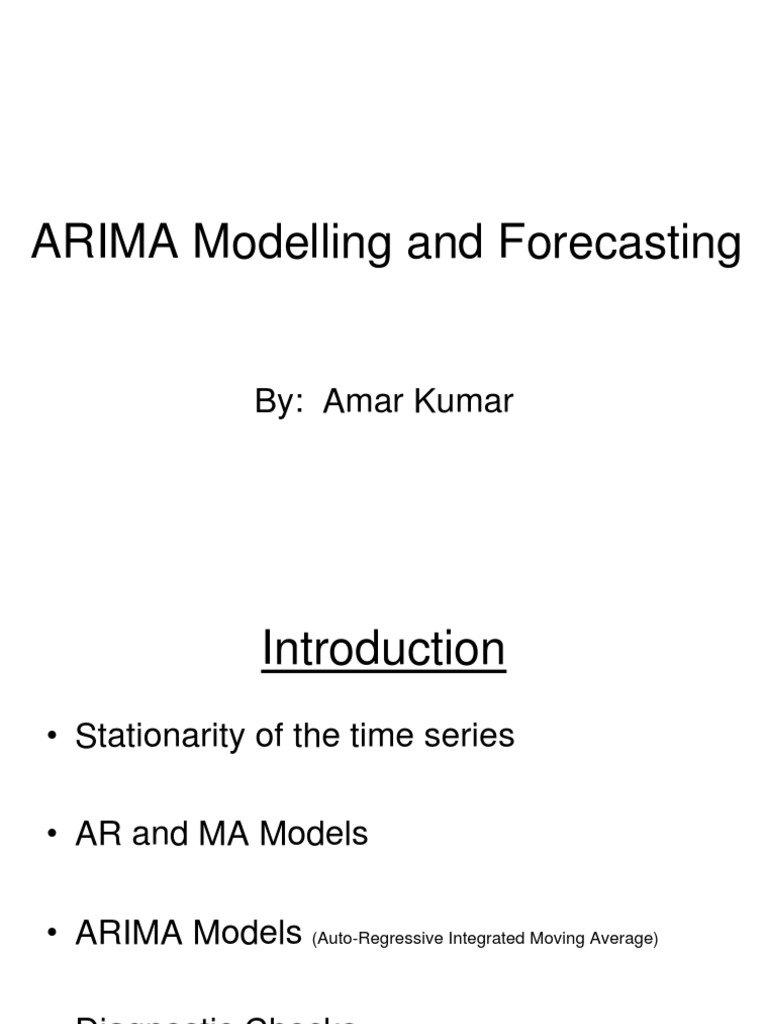 ARIMA Modelling and Forecasting Techniques Explained | PDF ...