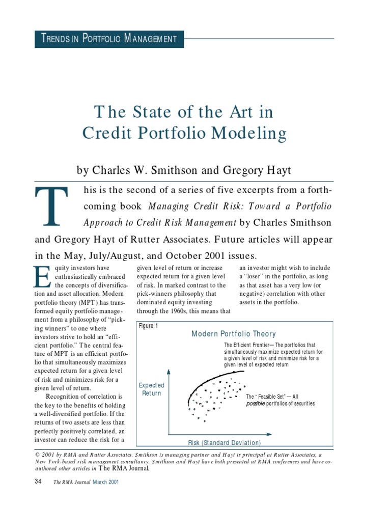 The State of The Art in Credit Portfolio Modeling | Download Free PDF ...