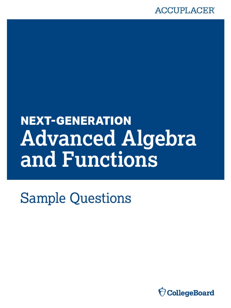 Advanced Algebra and Functions: Sample Questions