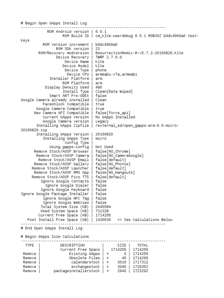 Open Gapps Log | PDF | Android (Operating System) | Mobile Phones