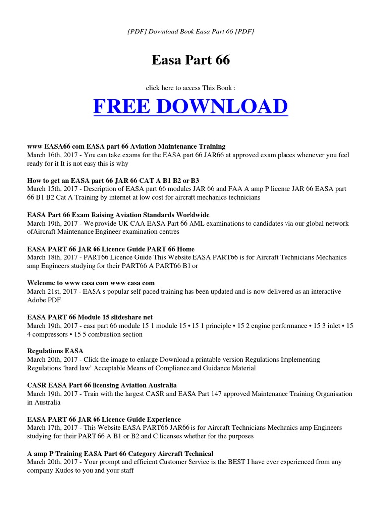 Free Download Easa Part 66 Pdf Faq Websites