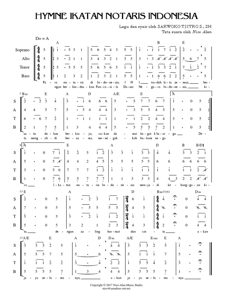 Hymne Ini - Score | PDF