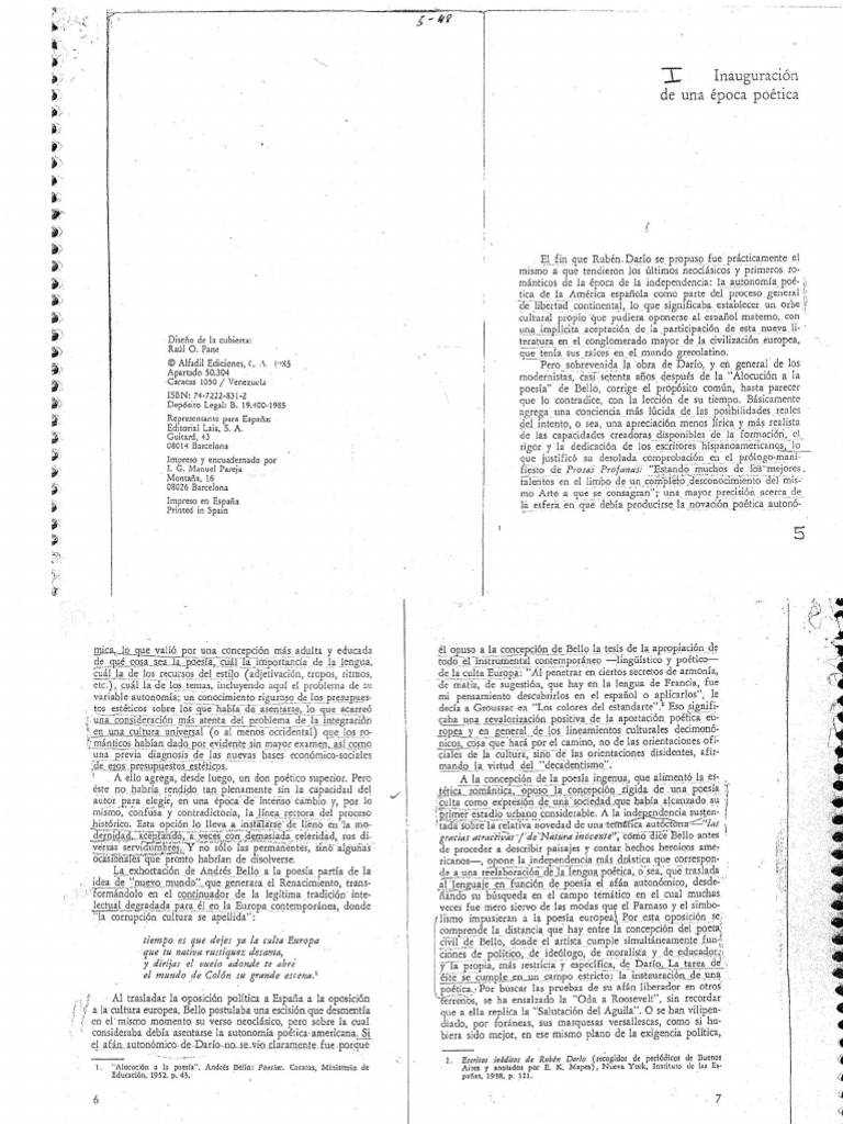 Angel Rama Ruben Dario y El Modernismo PDF | PDF