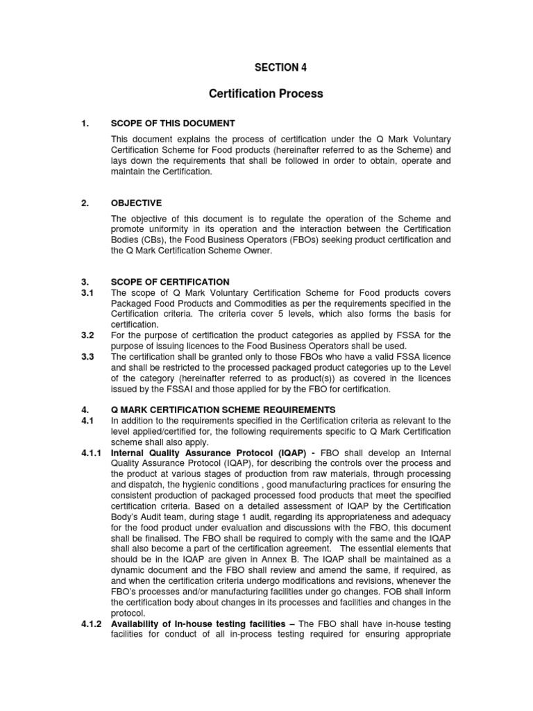 Certification Process: Section 4 | PDF | Certification | Professional ...