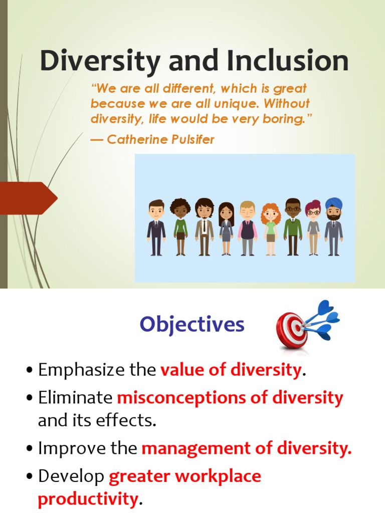 Diversity And Inclusion Ppt Diversity Business Employee Retention
