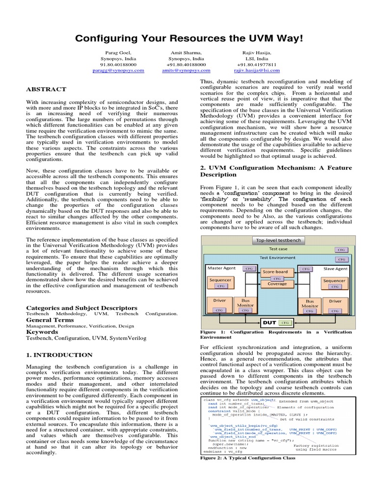 Configuring Your Resources The UVM Way! | PDF | Class (Computer Programming) | Command Line ...