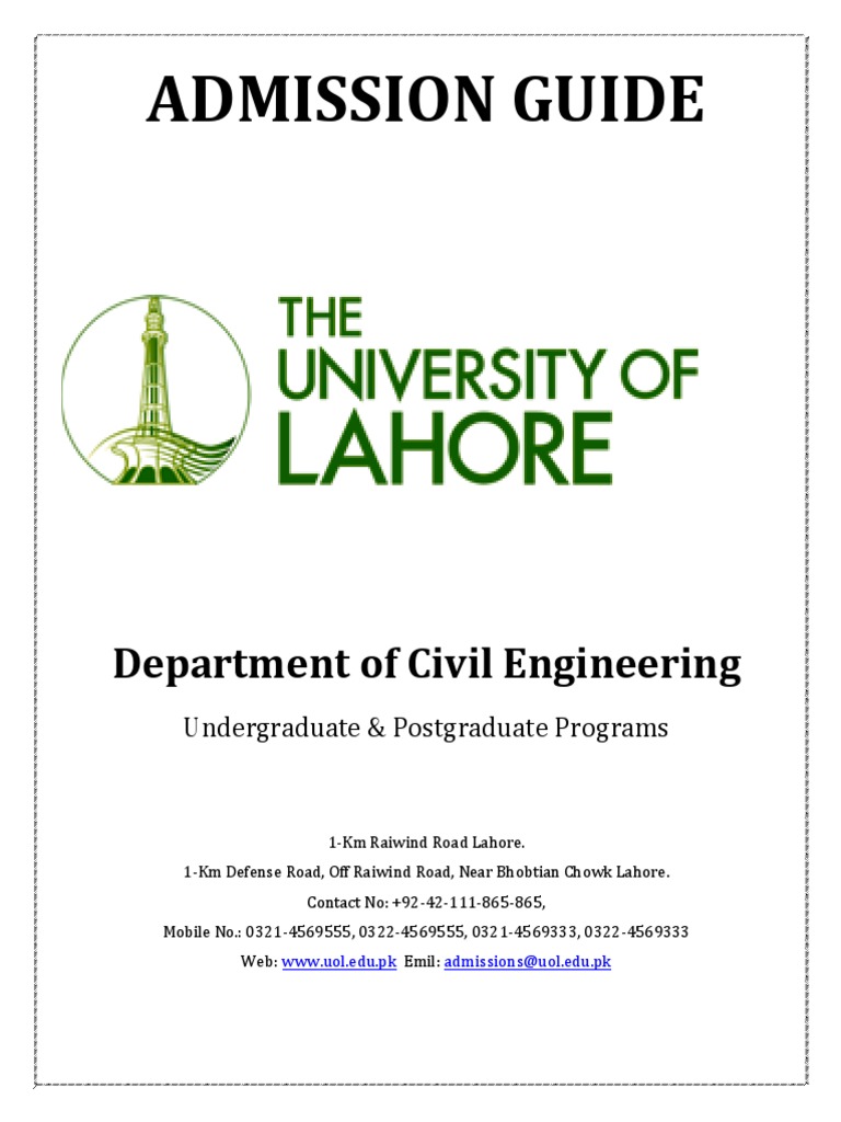A Comprehensive Guide to Undergraduate and Postgraduate Admission at ...