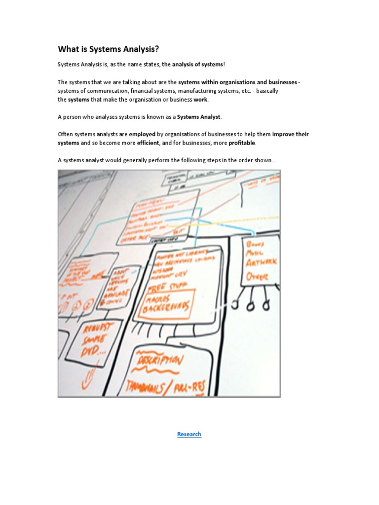 What Is Systems Analysis | PDF | Intelligence Analysis | Software Testing