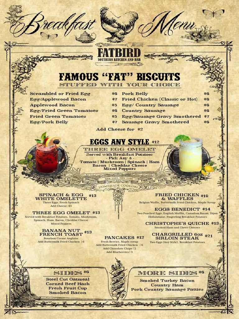 Fatbird Breakfast/Brunch Menu | PDF