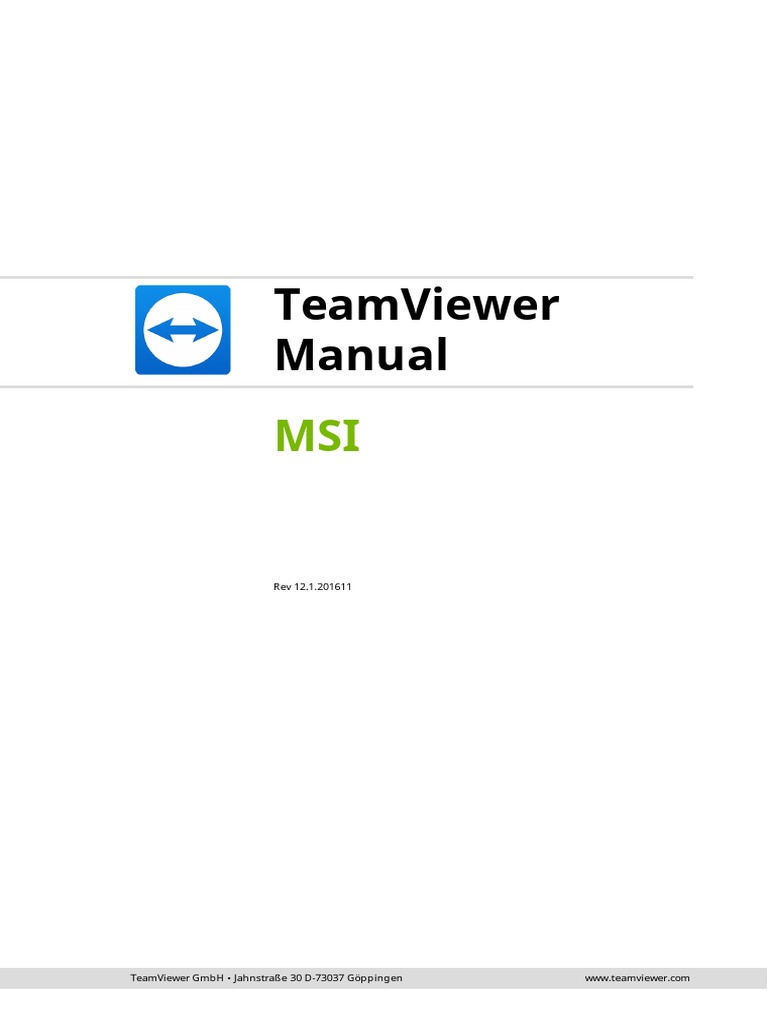 TeamViewer Manual MSI Deployment | PDF | Group Policy | Operating ...