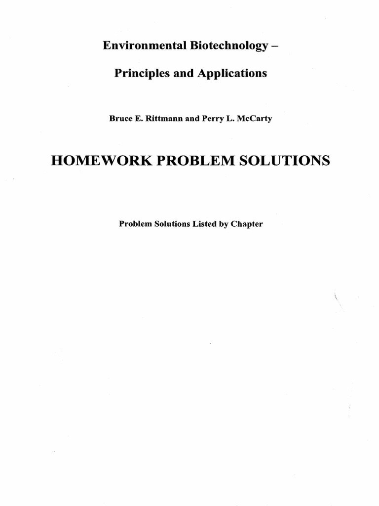 Bruce E. Rittmann and Perry L. McCarty-Homework Problem Solutions ...