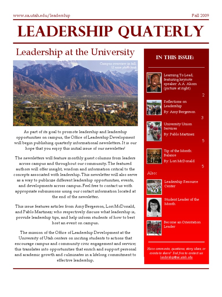 Leadership Quaterly: Leadership at The University | PDF | Leadership ...